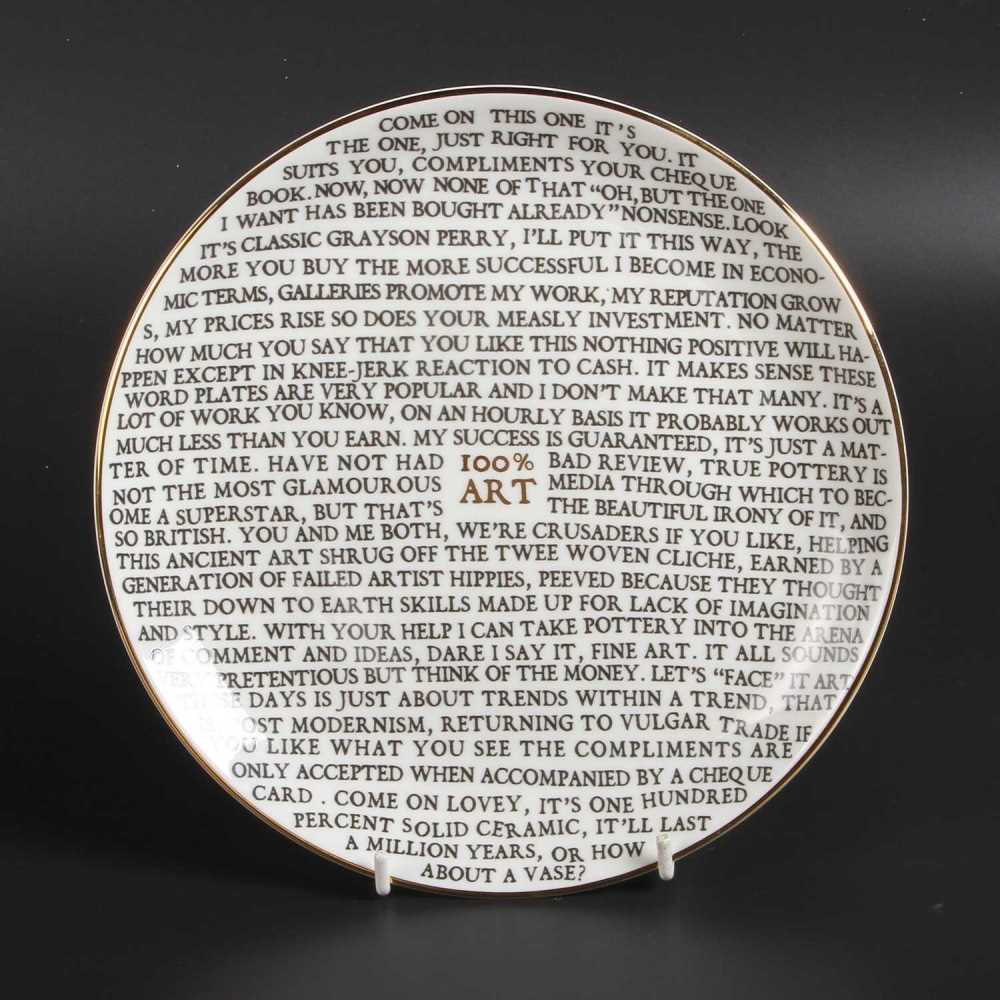 Lot 267 - Grayson Perry RA, b. 1960, 100% Art, ceramic