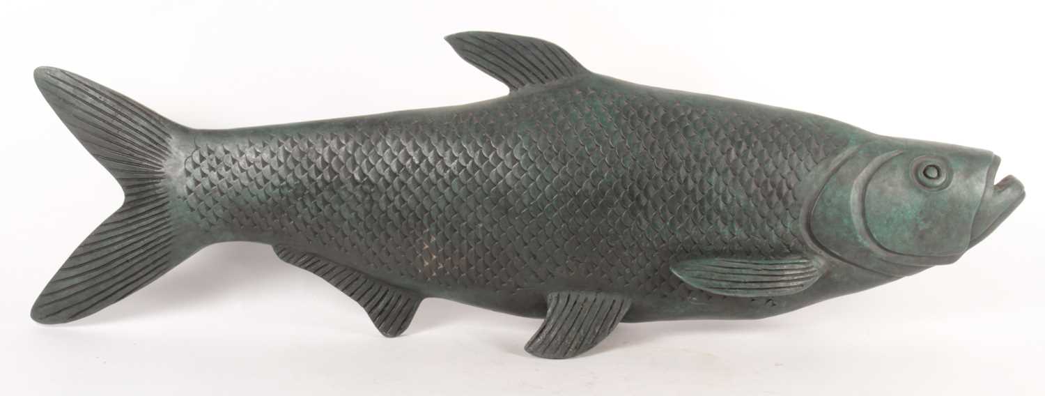 Lot 172 - A very large verdigris bronze model of a