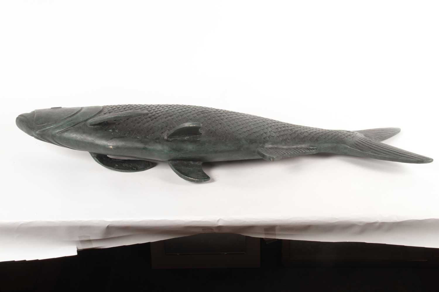 Lot 172 - A very large verdigris bronze model of a