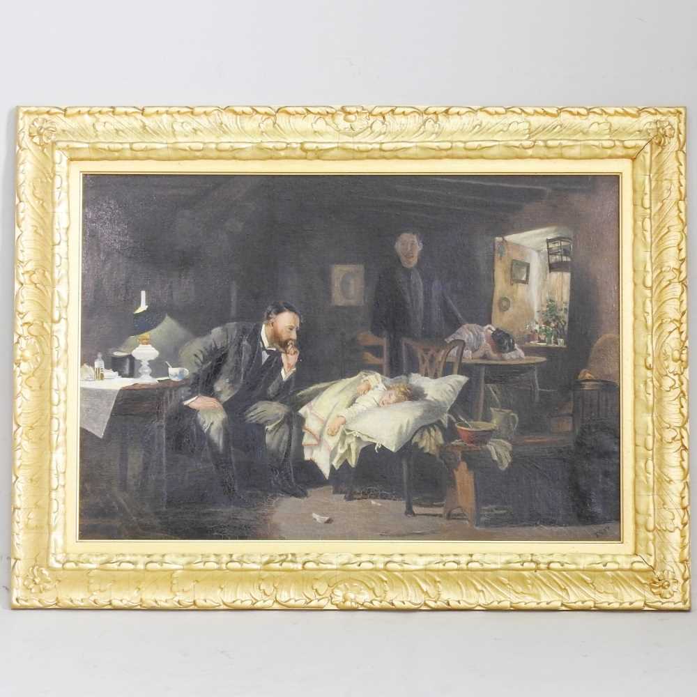 Lot 216 - After Luke Fildes, 19th century, The Doctor,