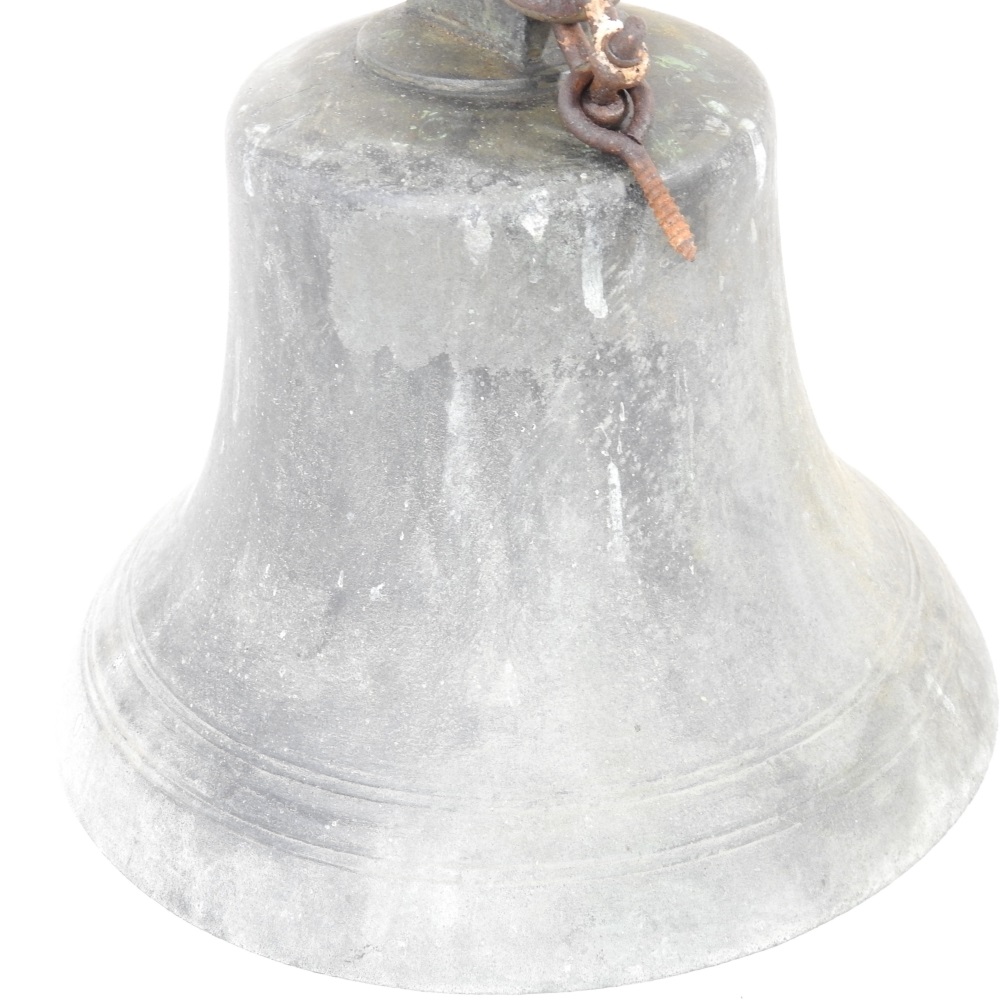 Lot 252 - An old school bell, with clapper, 28c m high