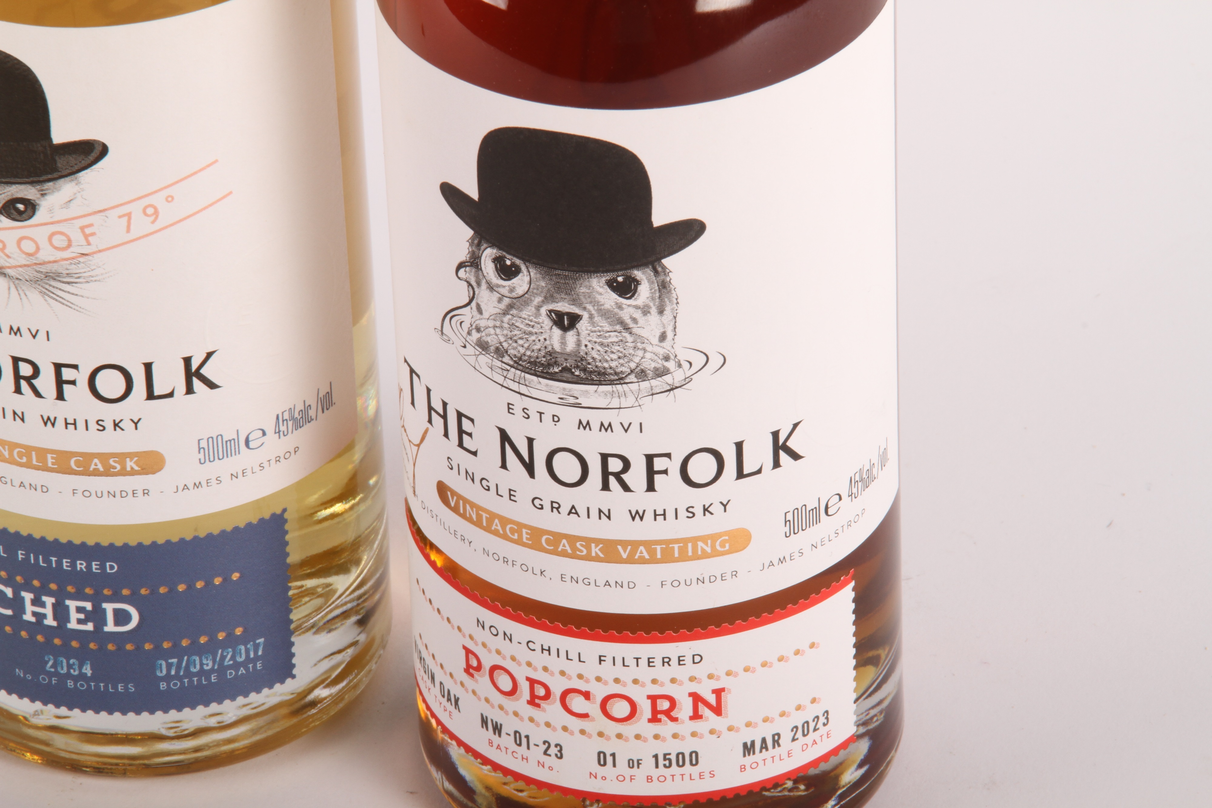 Lot 158 - Two bottles of The Norfolk single grain