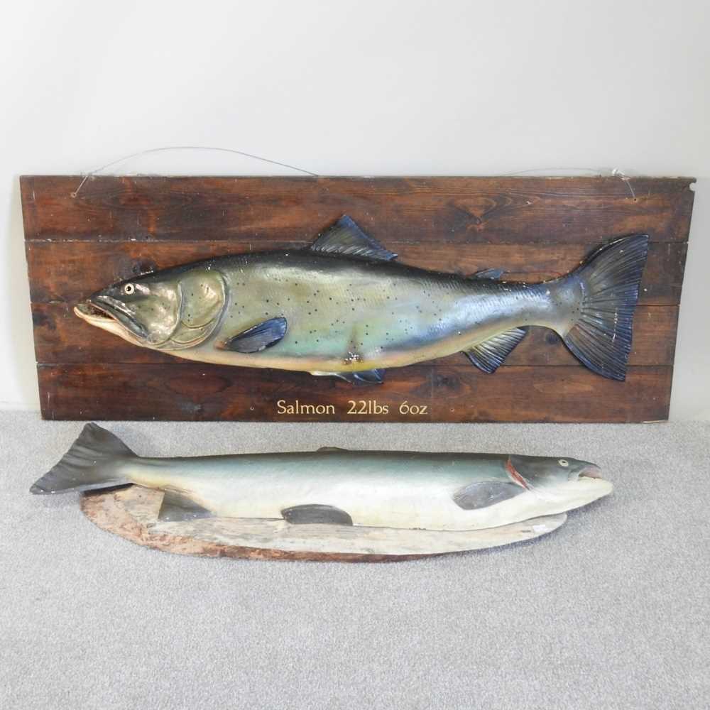 Lot 95 - An exhibition model salmon, mounted on a