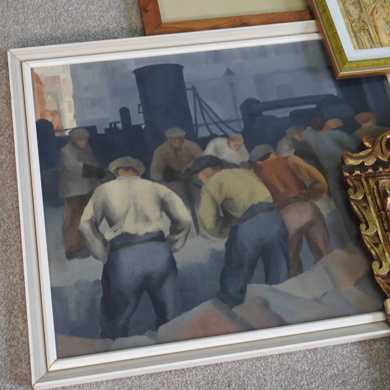 Lot 529 - James Cash, 20th century, Street scene,