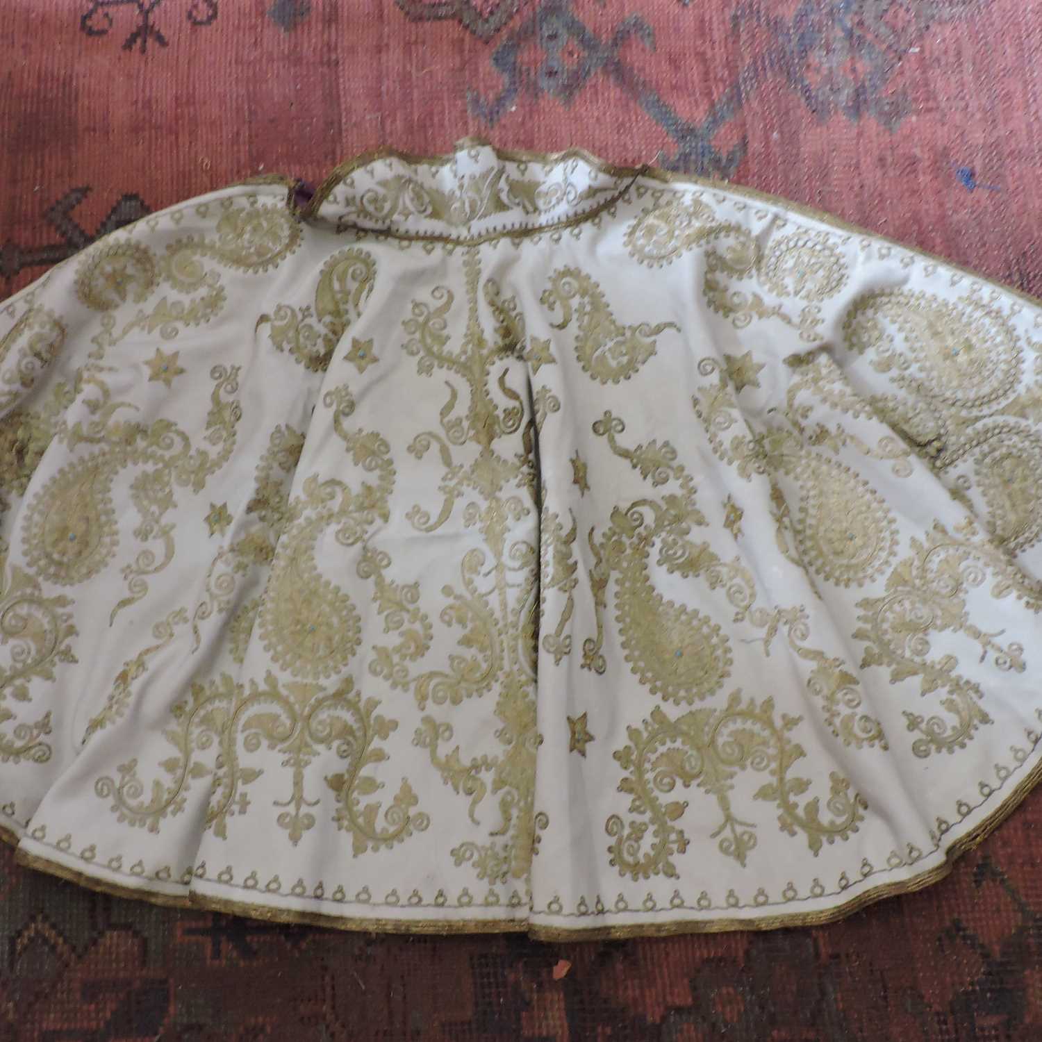 Lot 190 - A cape or short cloak, richly embroidered