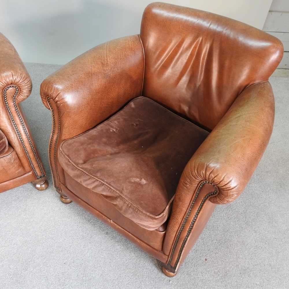 Lot 72 - A pair of Tetrad Keats design brown leather