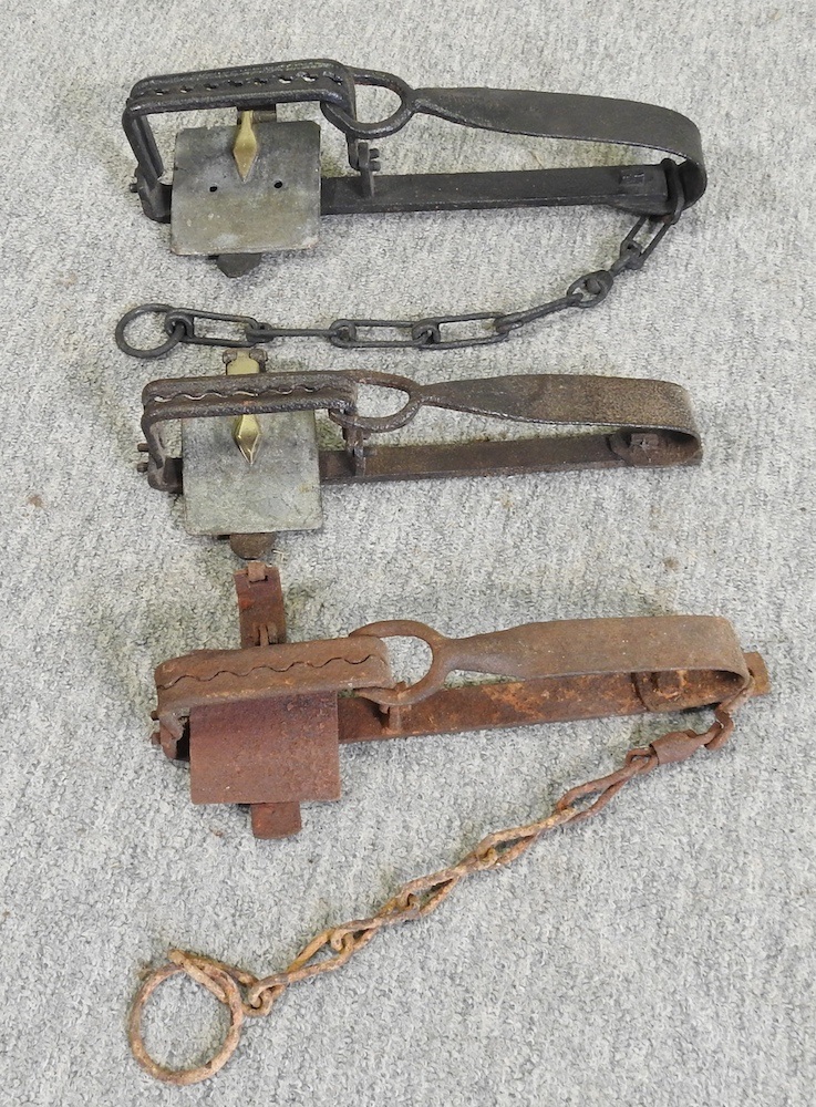 Lot 457 - A collection of nine 19th century iron gin
