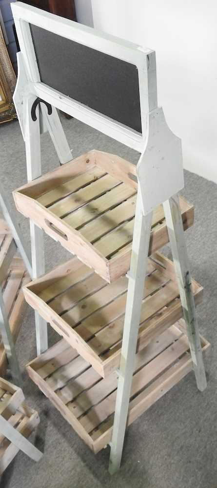 Lot 330 - A folding wooden display stand