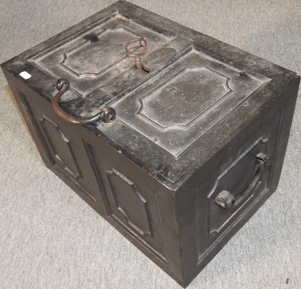 Lot 369 - A 19th century strong box