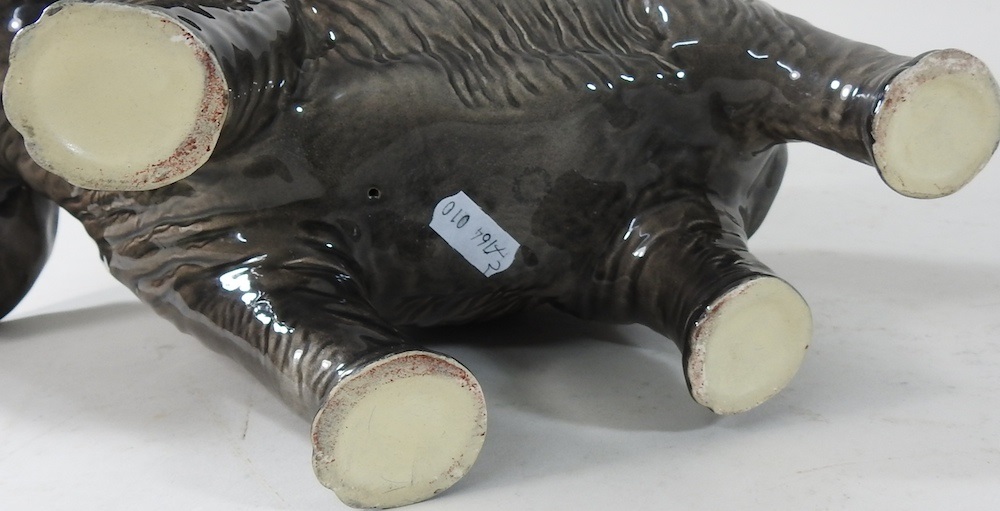 Lot 84 - A large Beswick pottery model of an elephant
