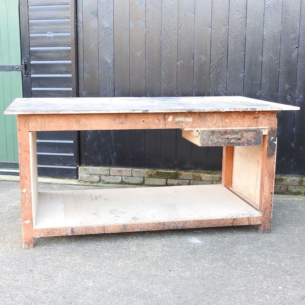 Lot 338 - A workshop table