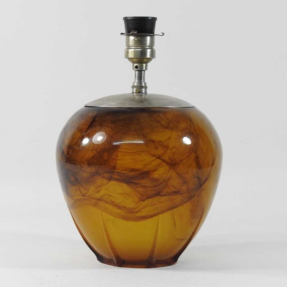 Lot 195 - A Monart style table lamp,