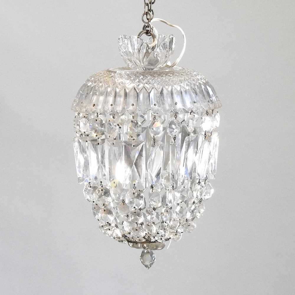 Lot 197 - A cut glass ceiling light