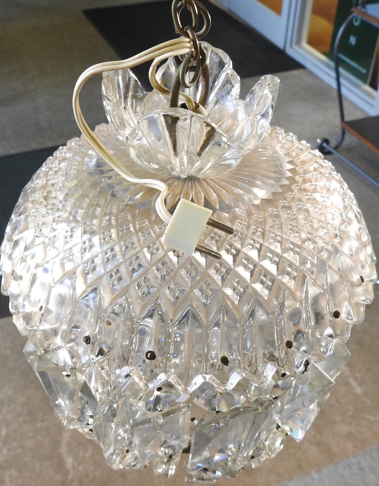 Lot 197 - A cut glass ceiling light