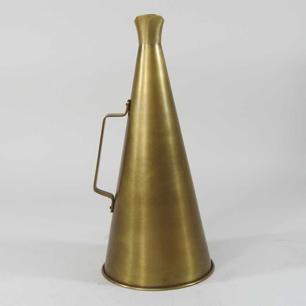 Lot 240 - A brass megaphone