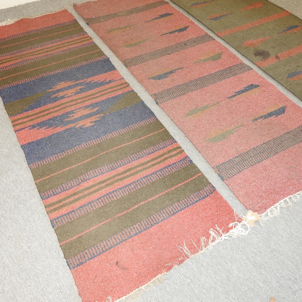Lot 659 - Three kelim runners