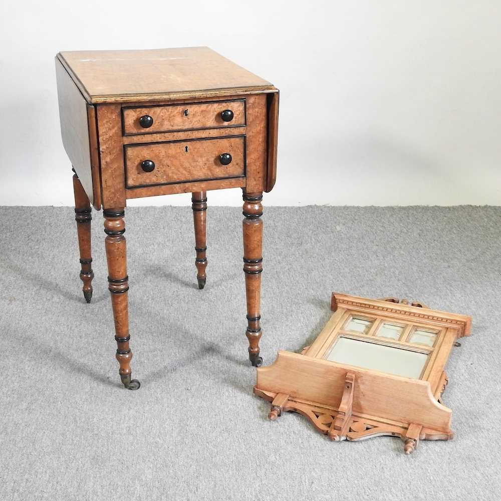 Lot 524 - A Victorian maple work table,