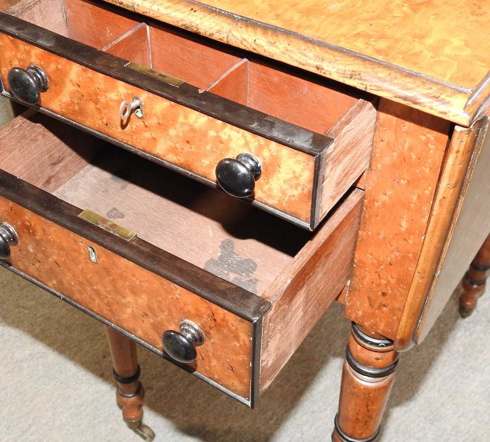 Lot 524 - A Victorian maple work table,