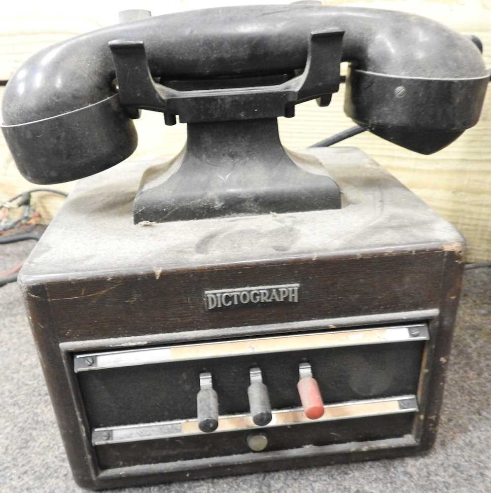 Lot 258 - A vintage dictograph telephone