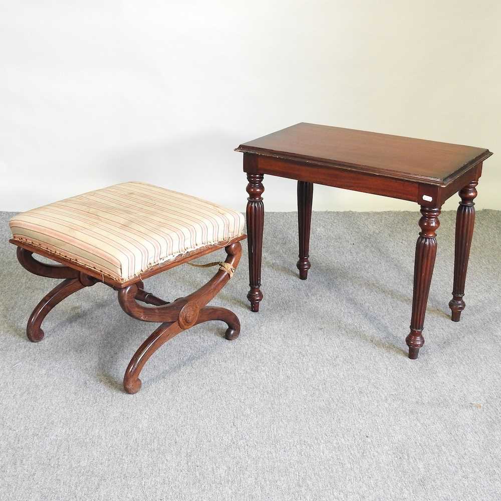 Lot 497 - A Regency rosewood footstool and a table
