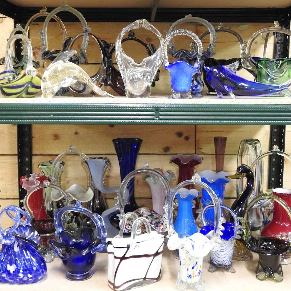 Lot 128 A Collection Of Coloured Glassware