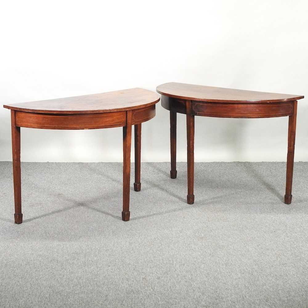 Lot 632 - A pair of D end tables